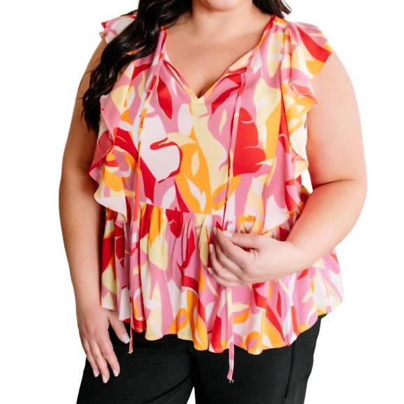 Emily Wonder | Tops | New Emily Wonder Tie Front Blouse In Colorful ...
